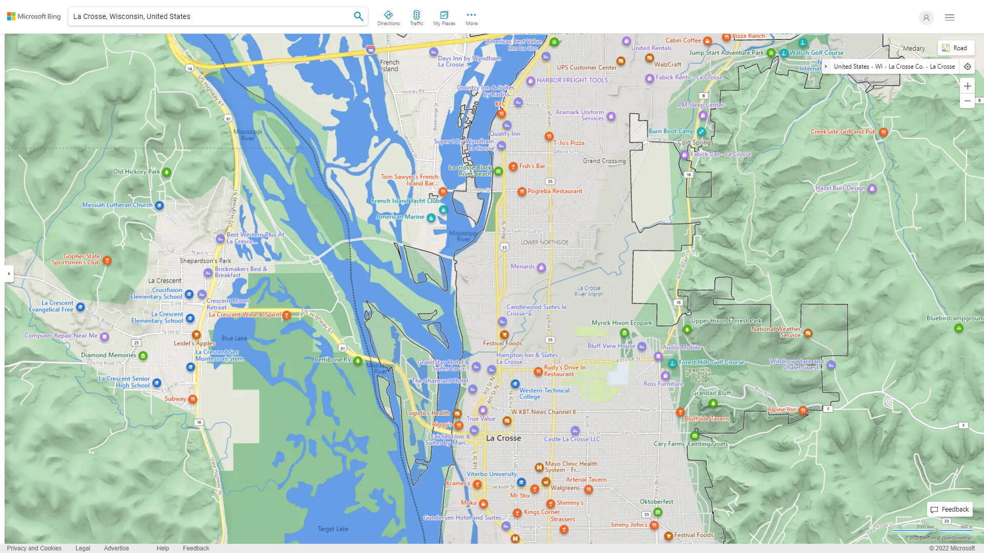 La Crosse, Wisconsin Map
