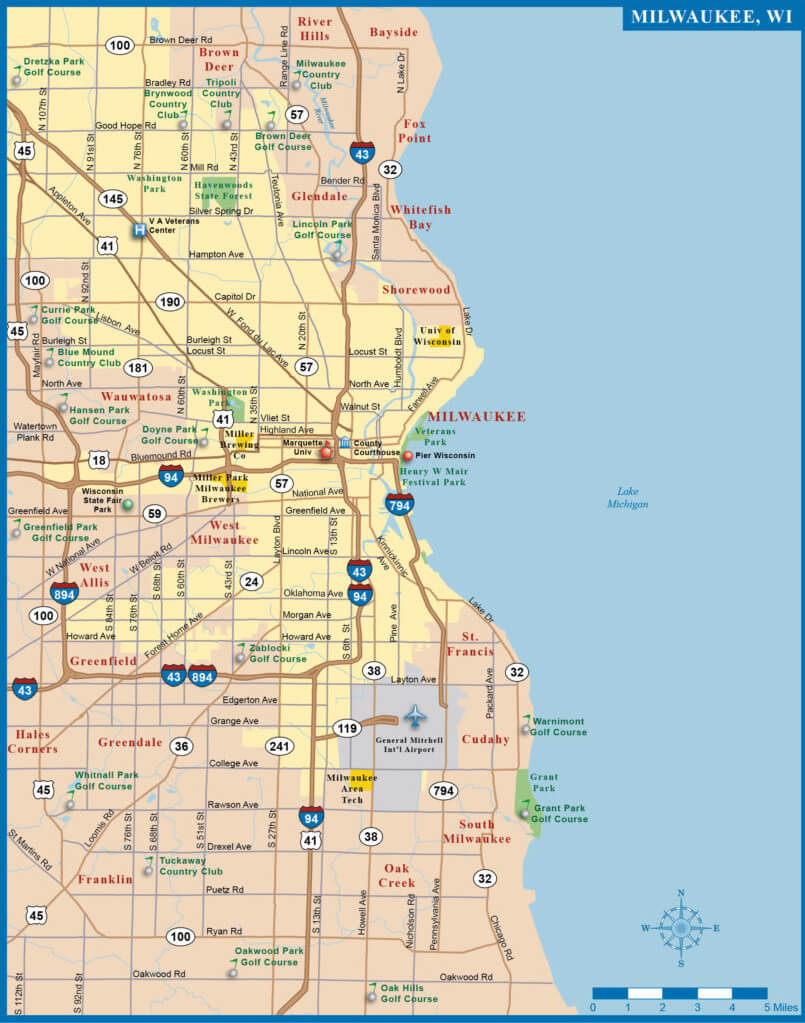 Milwaukee Wisconsin Map