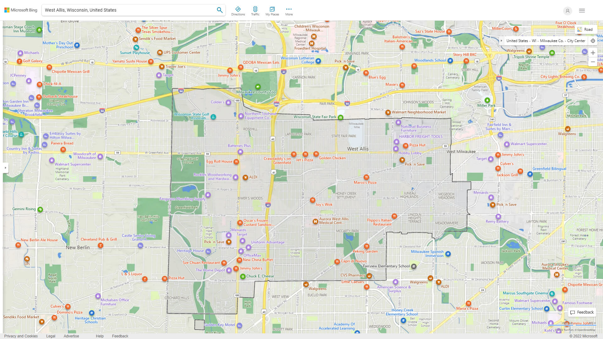 West Allis, Wisconsin Map