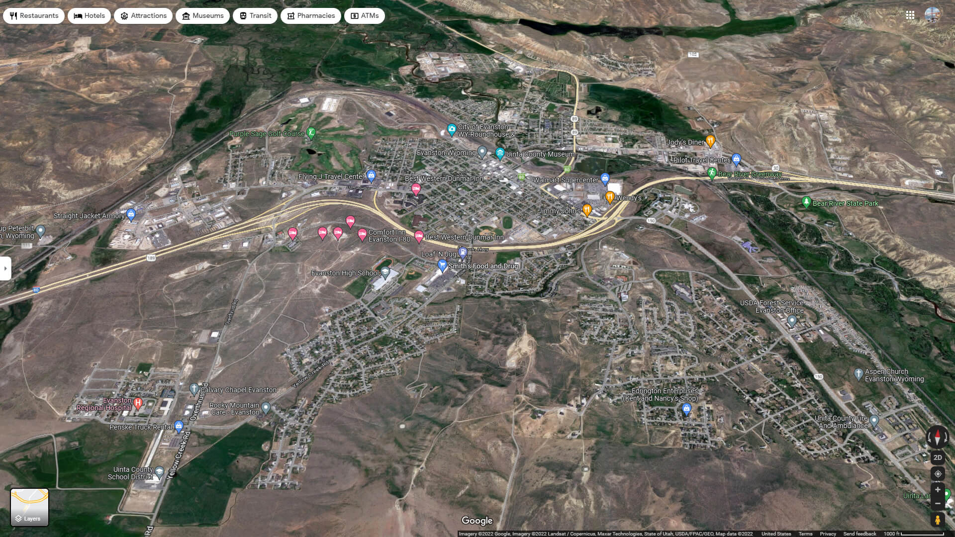 Evanston Wyoming Map - United States