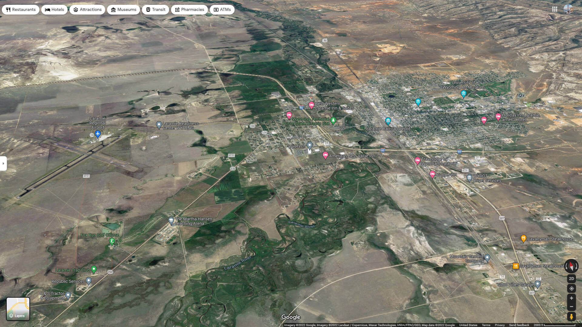 Laramie, Wyoming Map