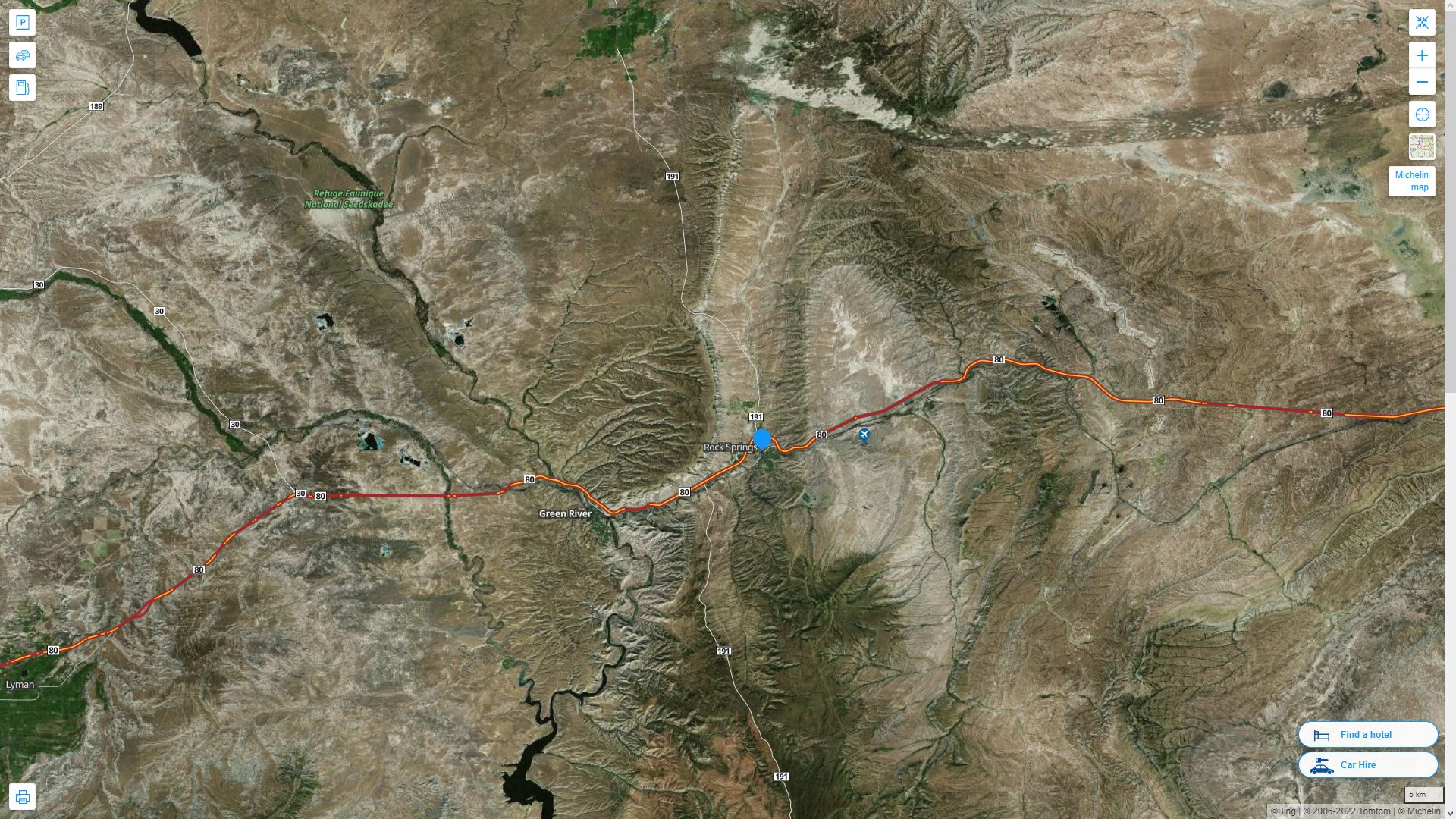 Rock Springs, Wyoming Map