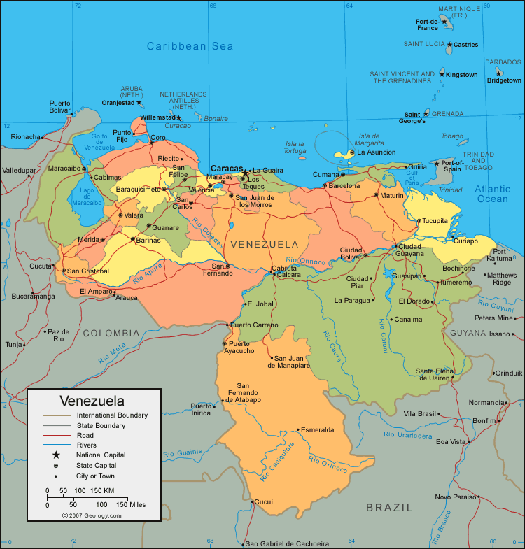 Caracas Map - Venezuela