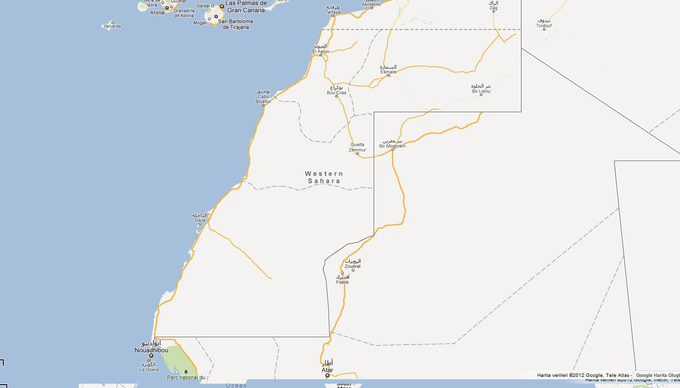 Western Sahara Map